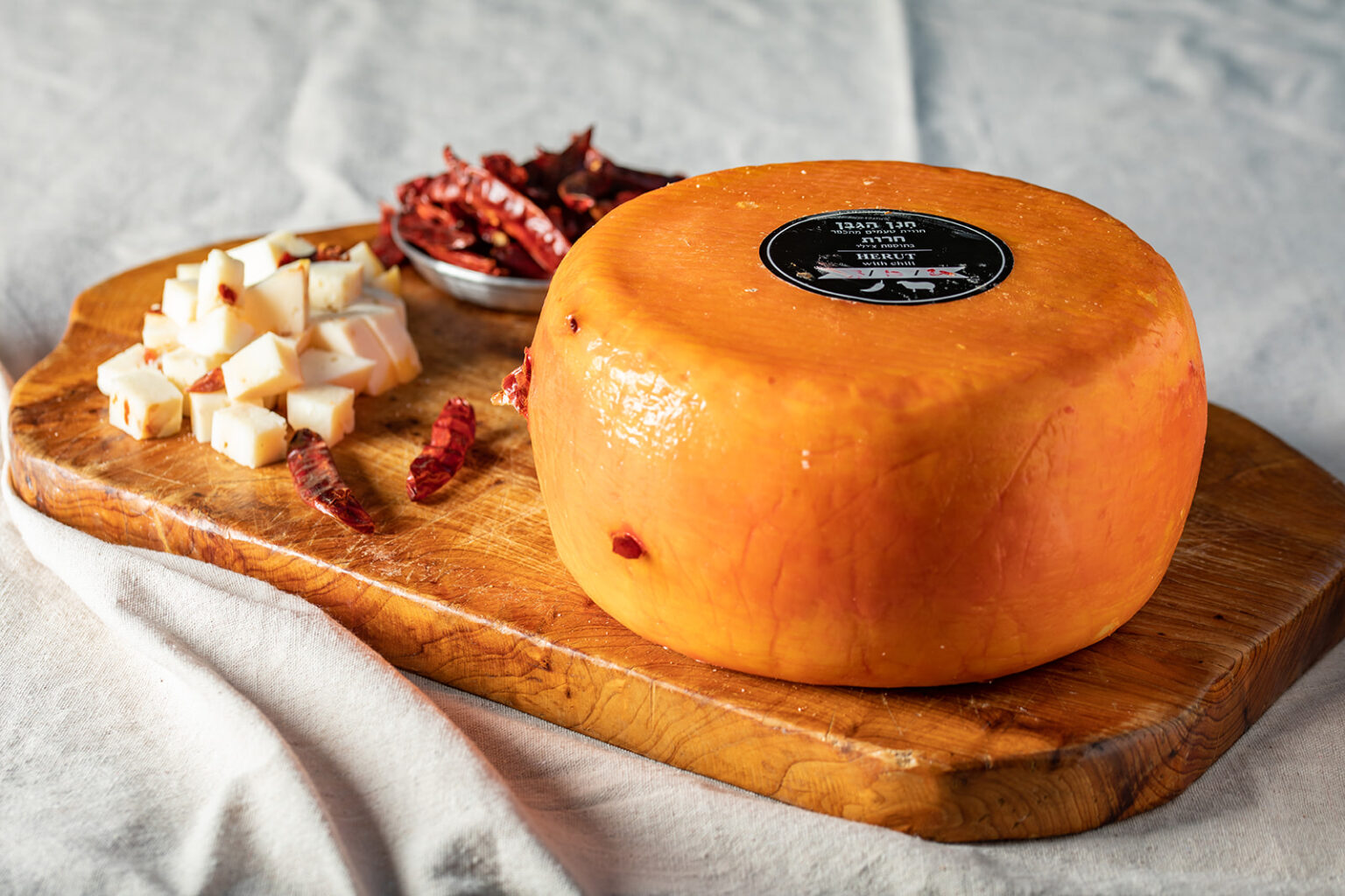 Gouda-style Sheep's Milk Chili Herut Cheese - Hanan Hagaban